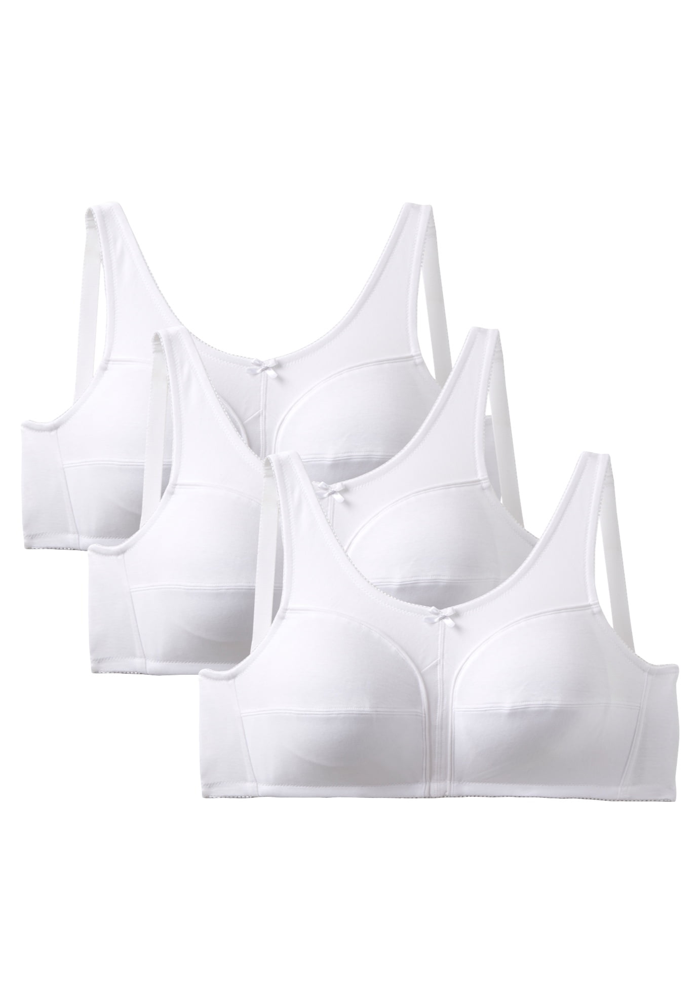 Comfort Choice Women's Plus Size 3-Pack Cotton Wireless Bra - Walmart.com