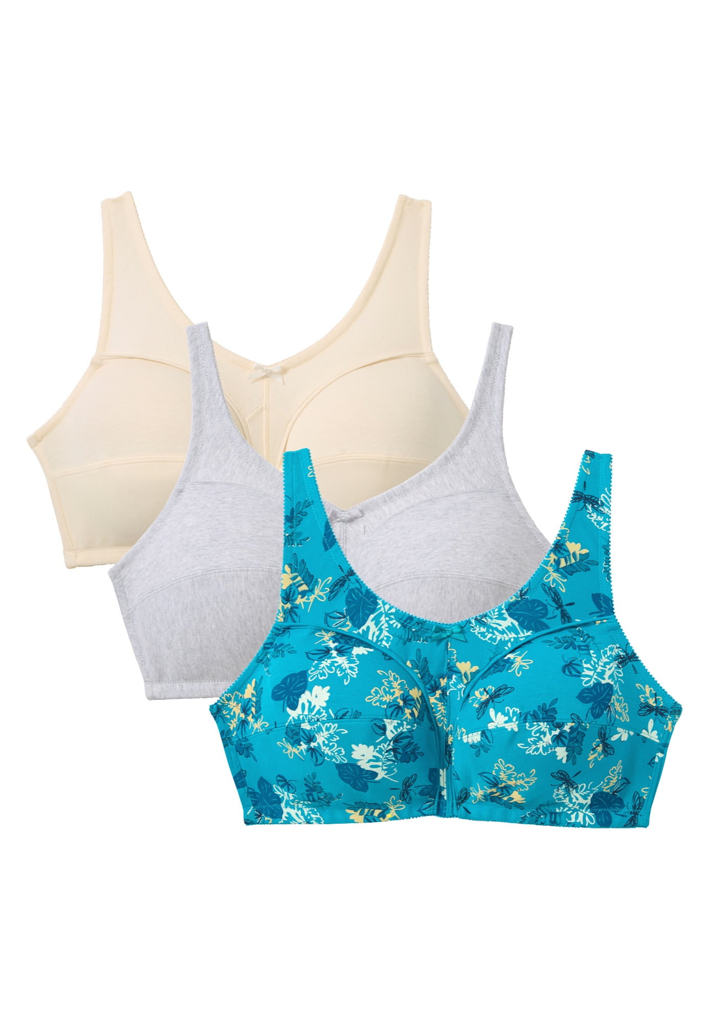 Comfort Choice Women's Plus Size 3-Pack Cotton Wireless Bra - Walmart ...