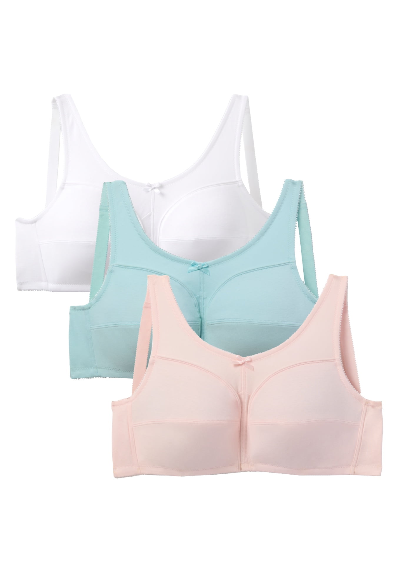 Comfort Choice Women's Plus Size 3-Pack Cotton Wireless Bra - Walmart.com