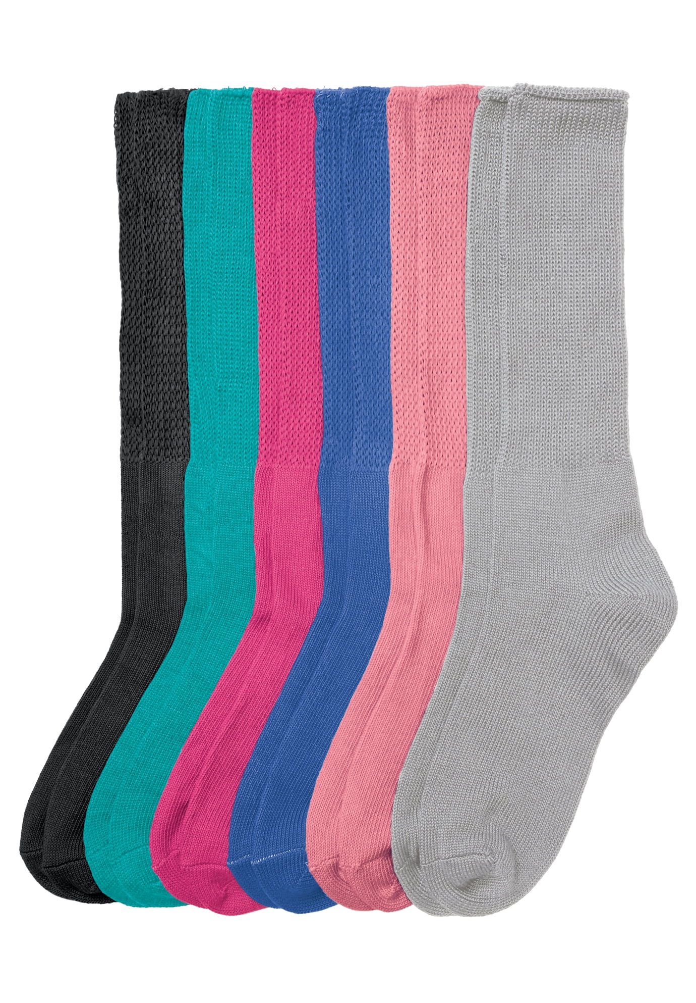 Comfort Choice Women's Plus Size 6-Pack Rib Knit Socks - Walmart.com