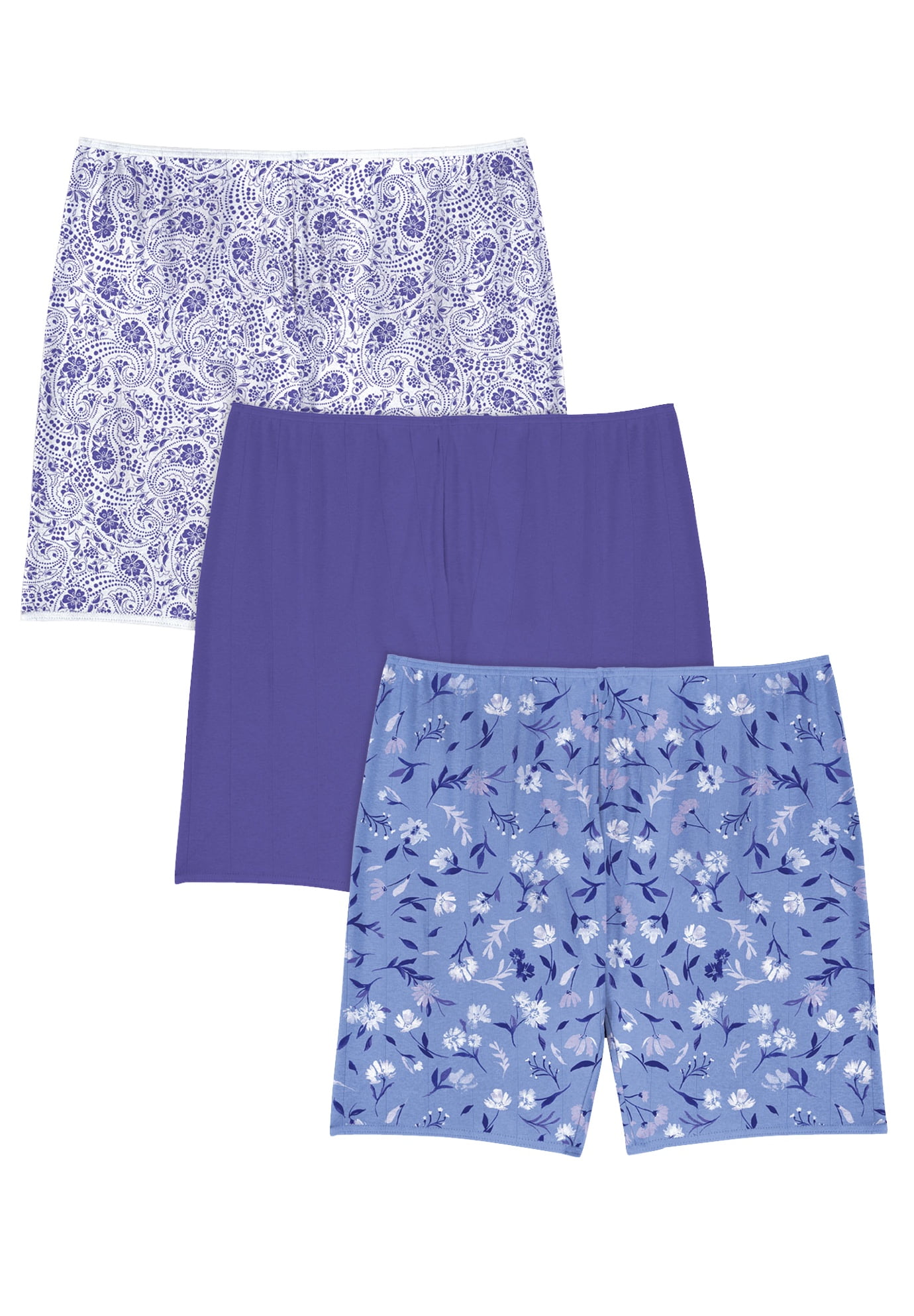 Comfort Choice Women's Plus Size Cotton Bloomer 3-Pack - Walmart.com