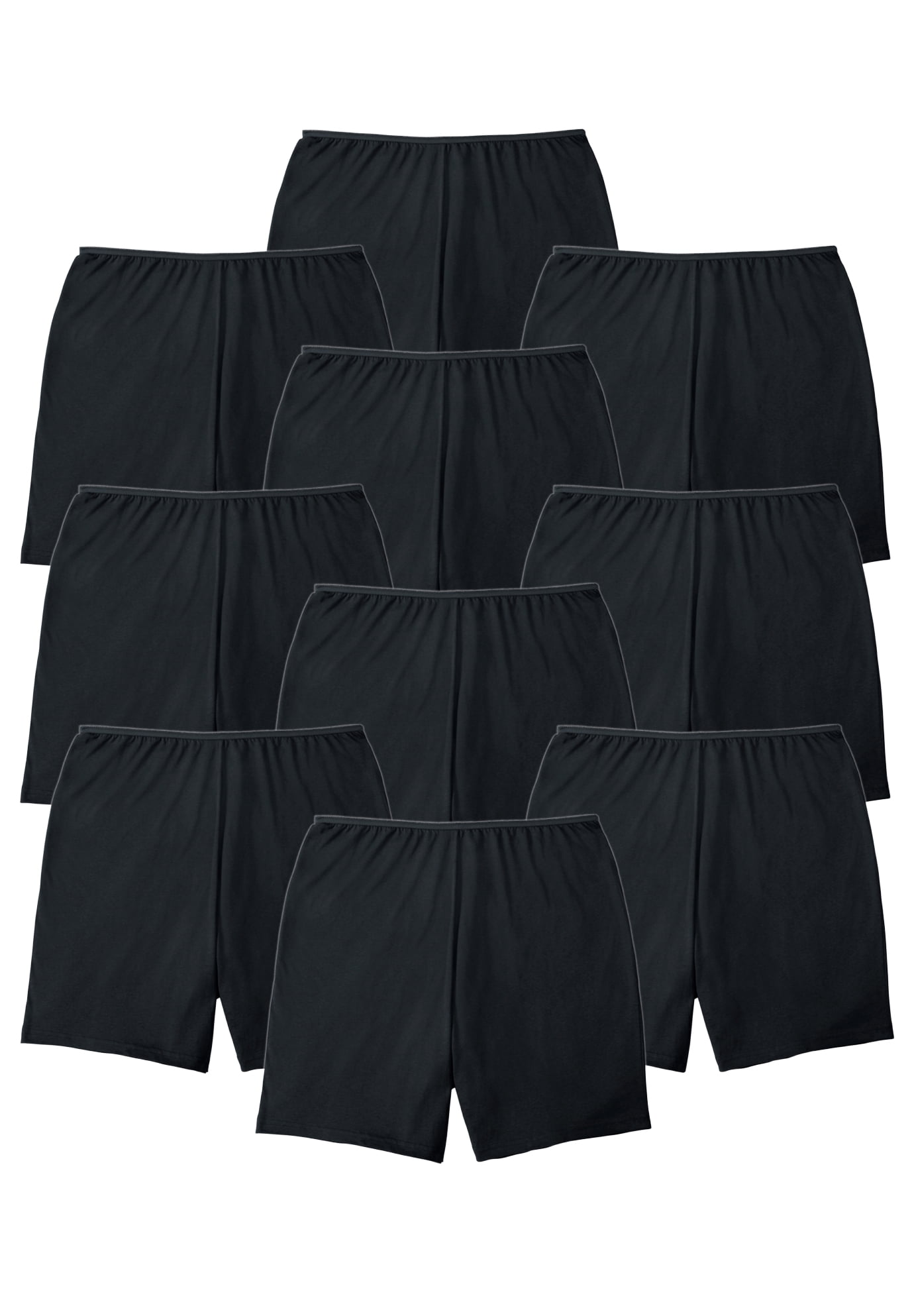 Comfort Choice Women's Plus Size Cotton Boxer 10-Pack - Walmart.com