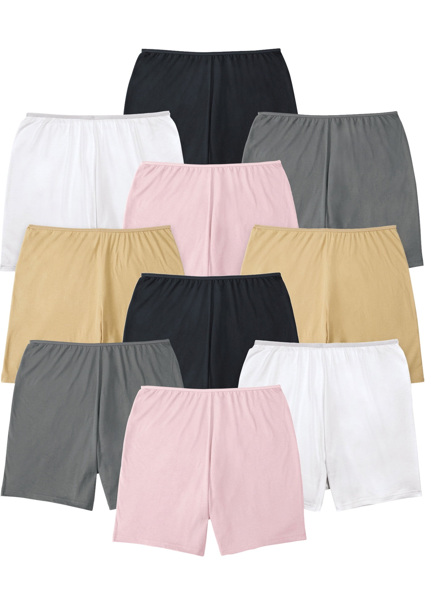 Comfort Choice Women's Plus Size Breathable Cotton Boxers, Full ...