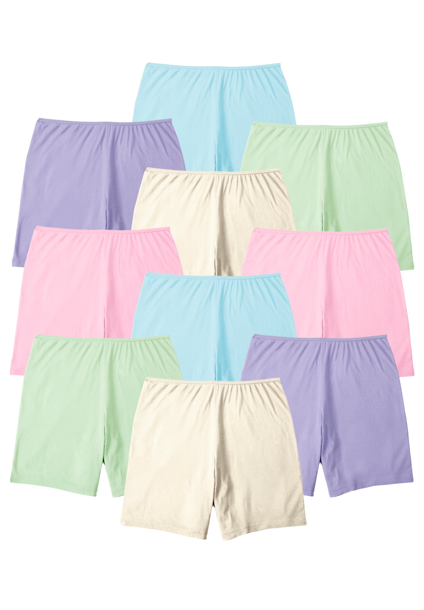 Comfort Choice Plus Size Cotton Boxer 10-Pack - Walmart.com
