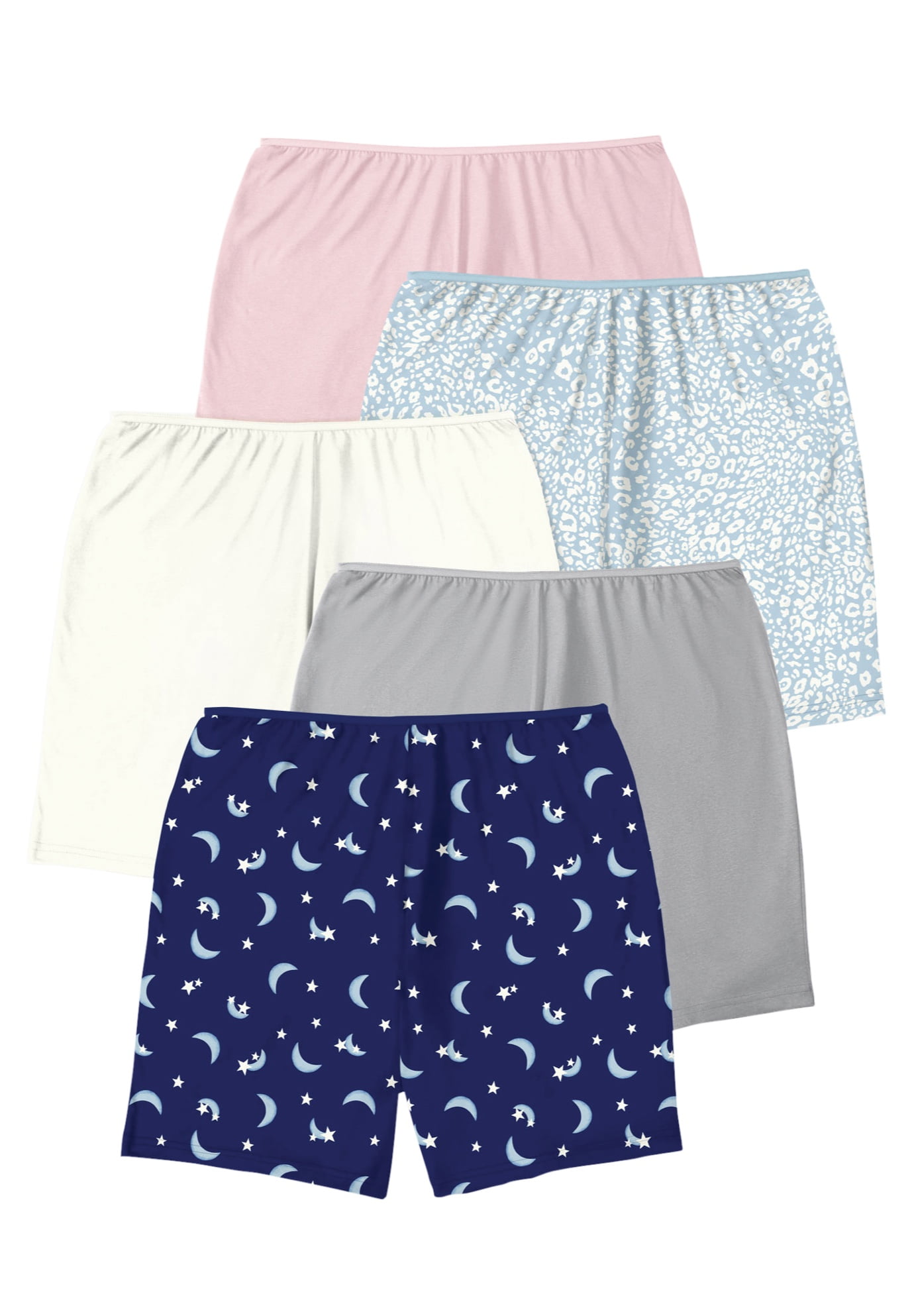 Comfort Choice Women's Plus Size Cotton Boxer 5-Pack - Walmart.com