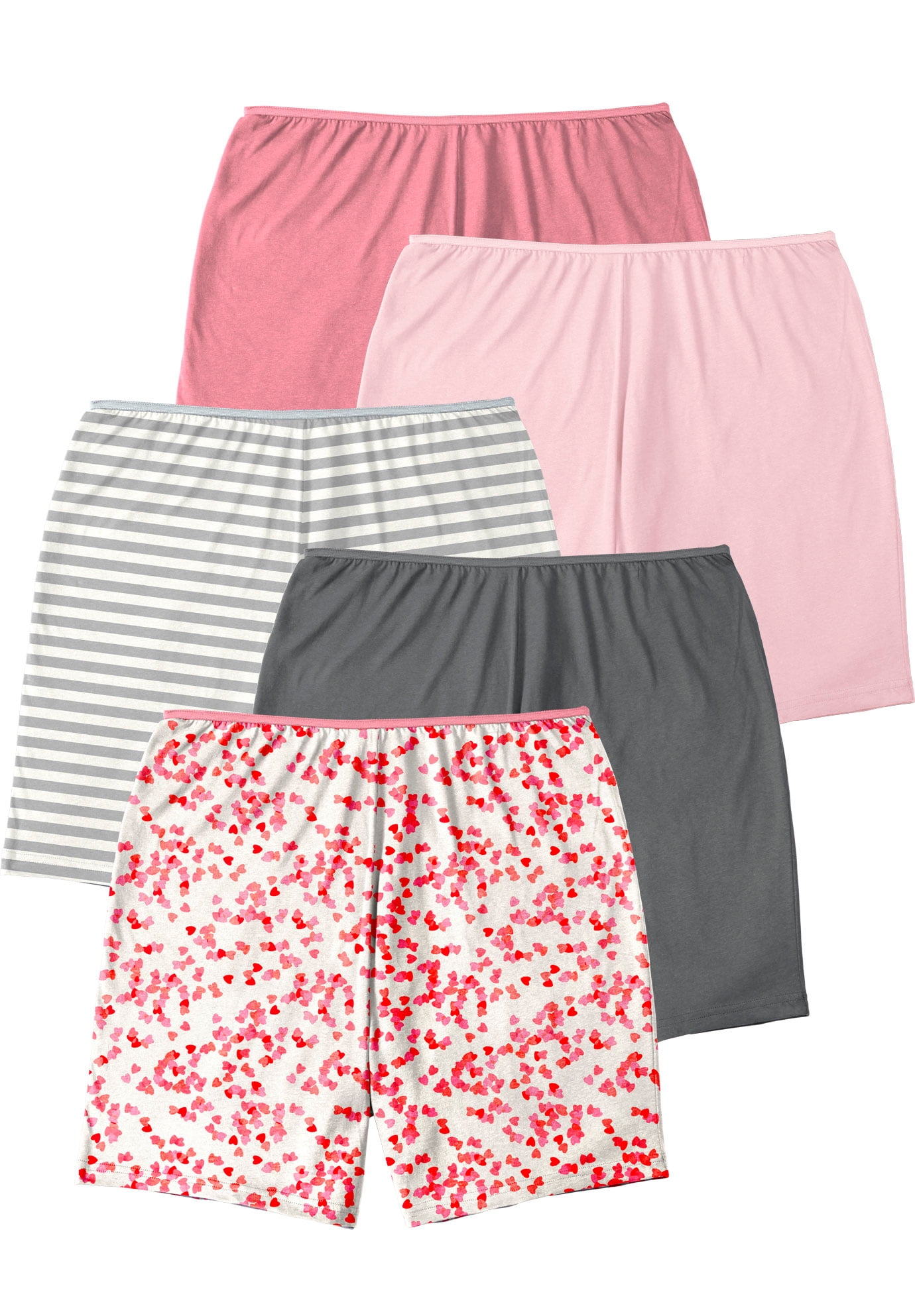 Comfort Choice Women's Plus Size Cotton Boxer 5-Pack - Walmart.com