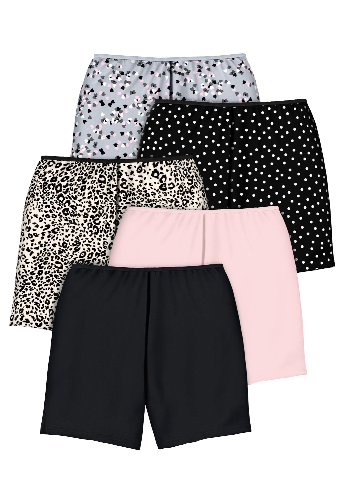 Comfort Choice Women's Plus Size Cotton Boxer 5-Pack - Walmart.com