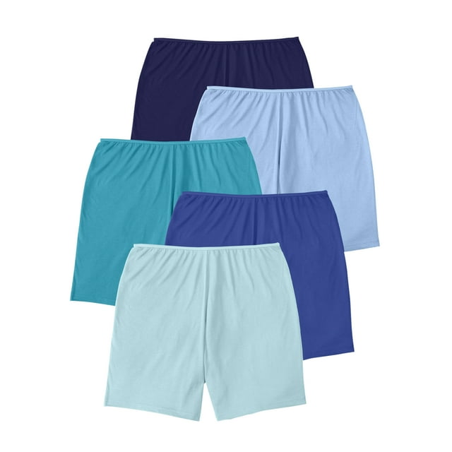 Comfort Choice Women's Plus Size Cotton Boxer 5-Pack - Walmart.com