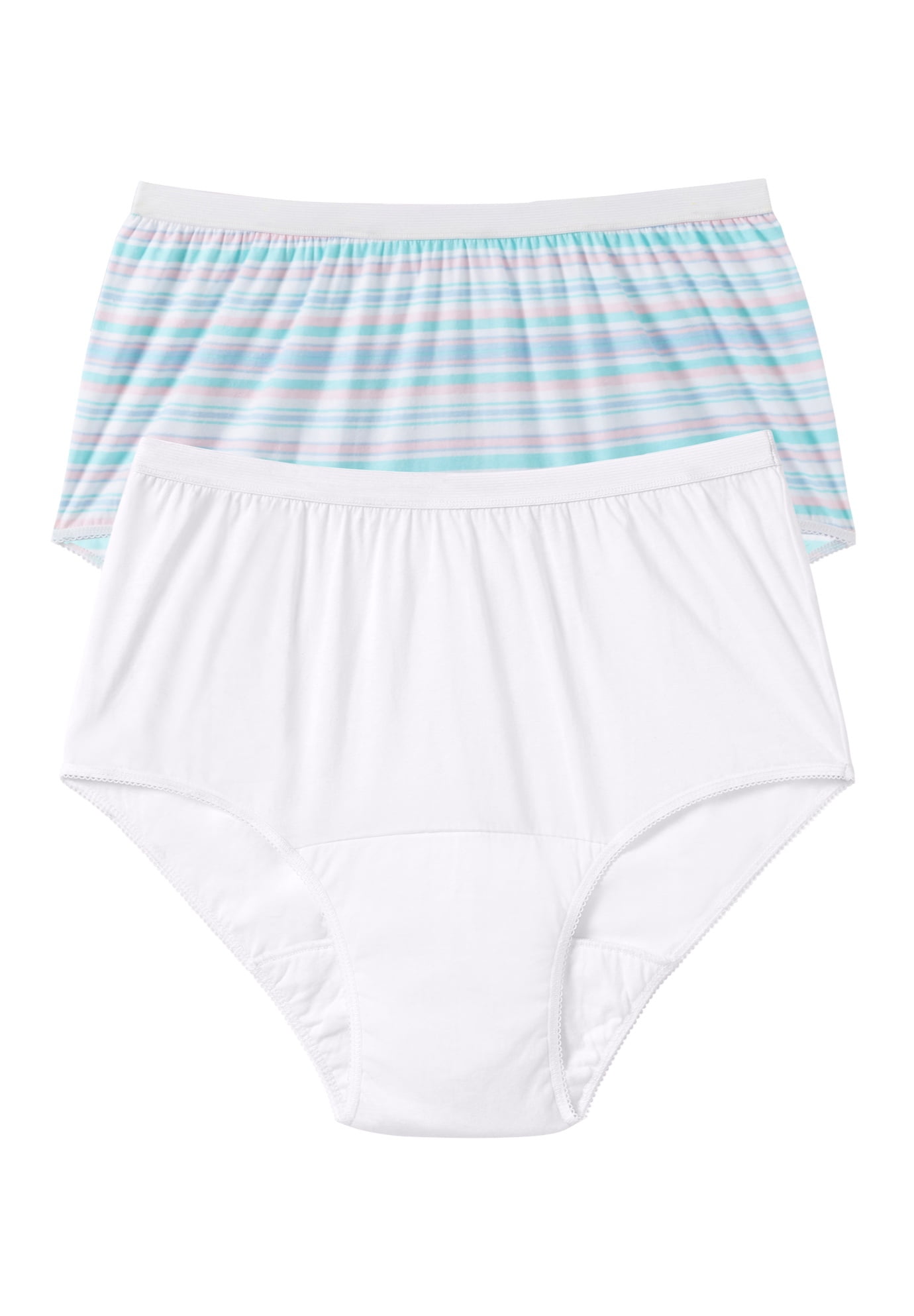 Comfort Choice Women's Plus Size Cotton Incontinence Brief 2-Pack ...