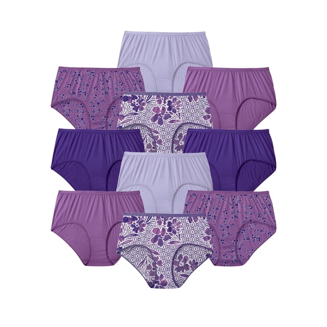 Comfort Choice High Waisted Plus Size Women's Cotton Brief Panties ...