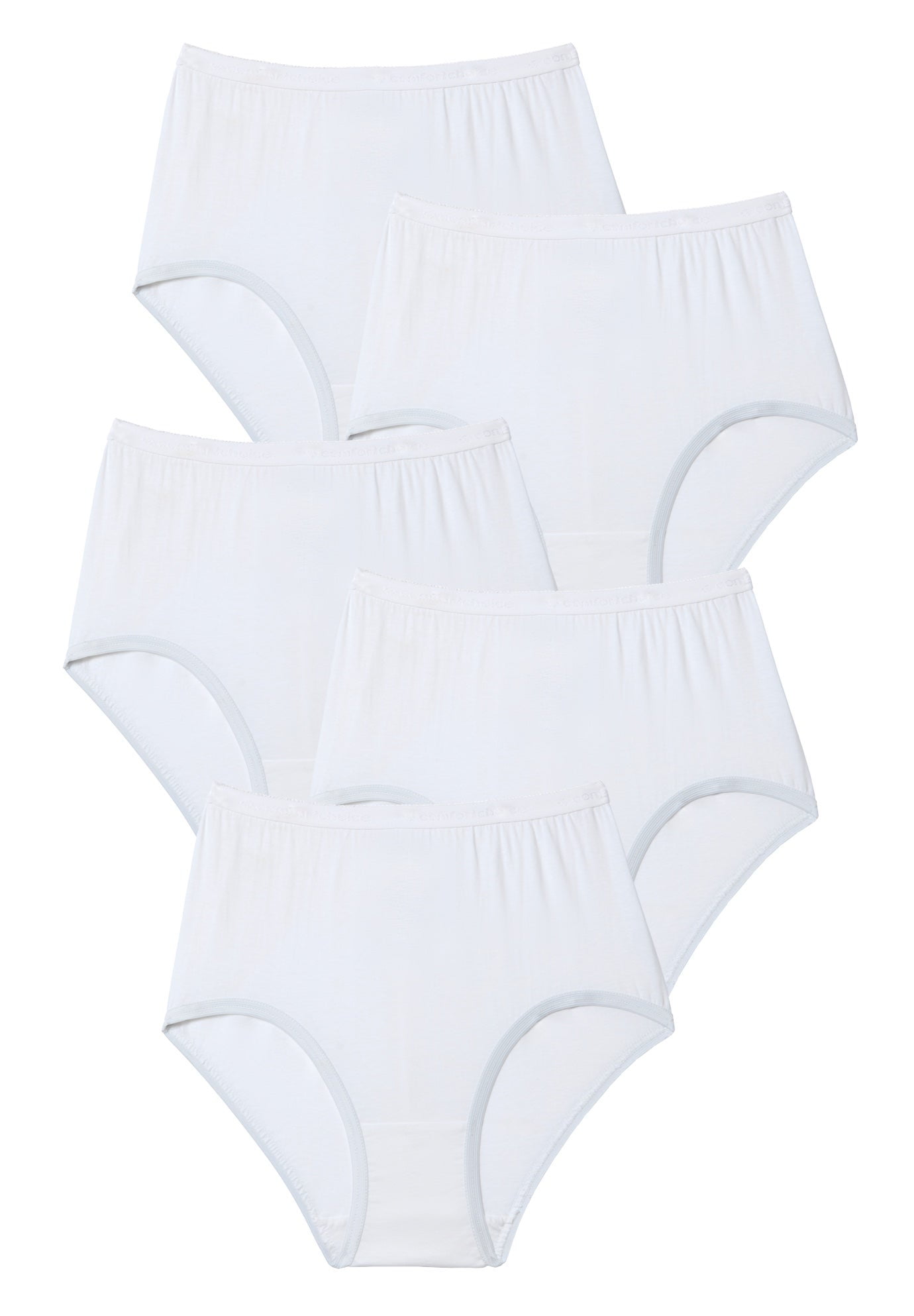 Comfort Choice Plus Size Full Coverage Nylon Brief 5-Pack - Walmart.com