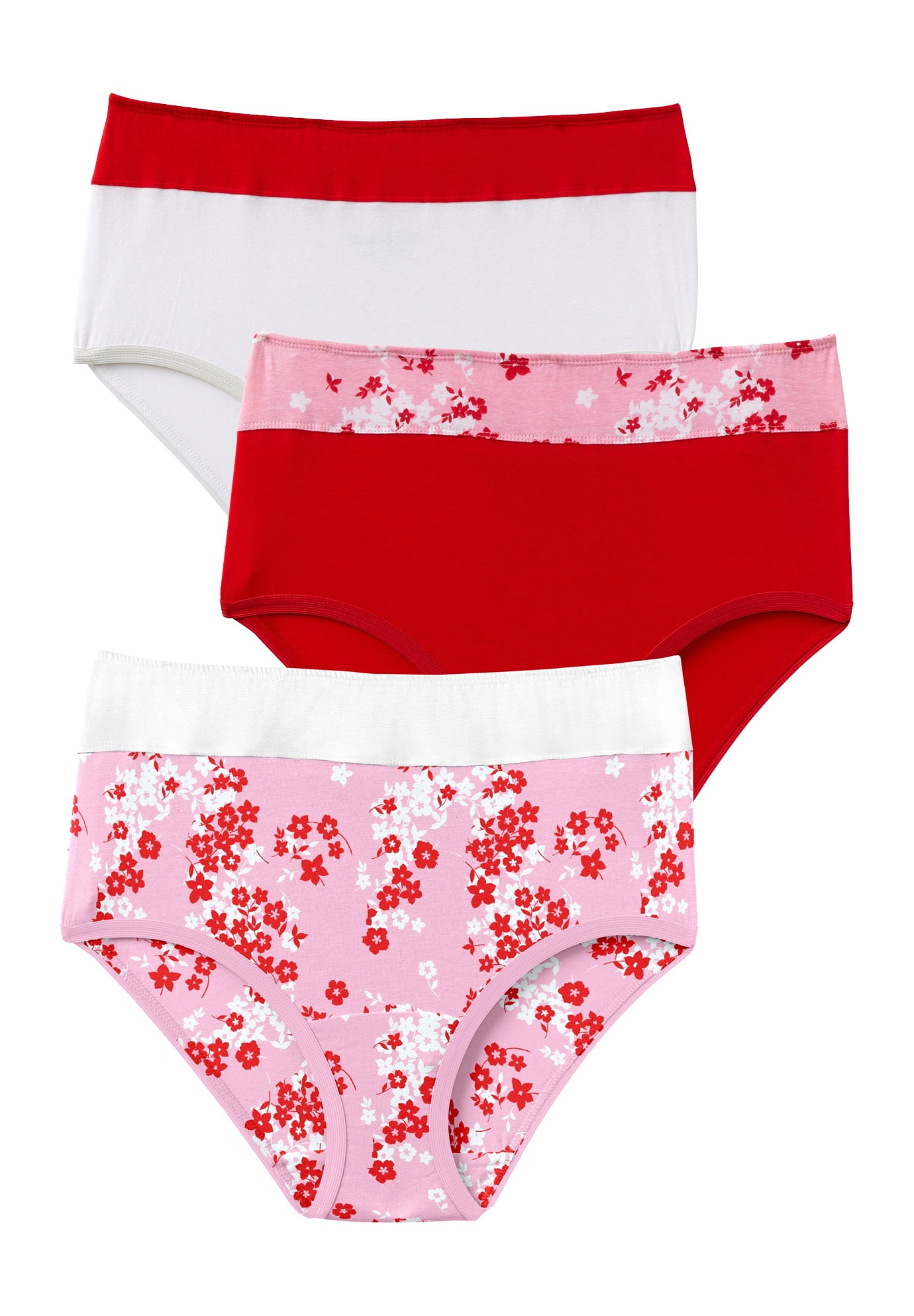 Comfort Choice Women's Plus Size Full Coverage Stretch Cotton Color ...