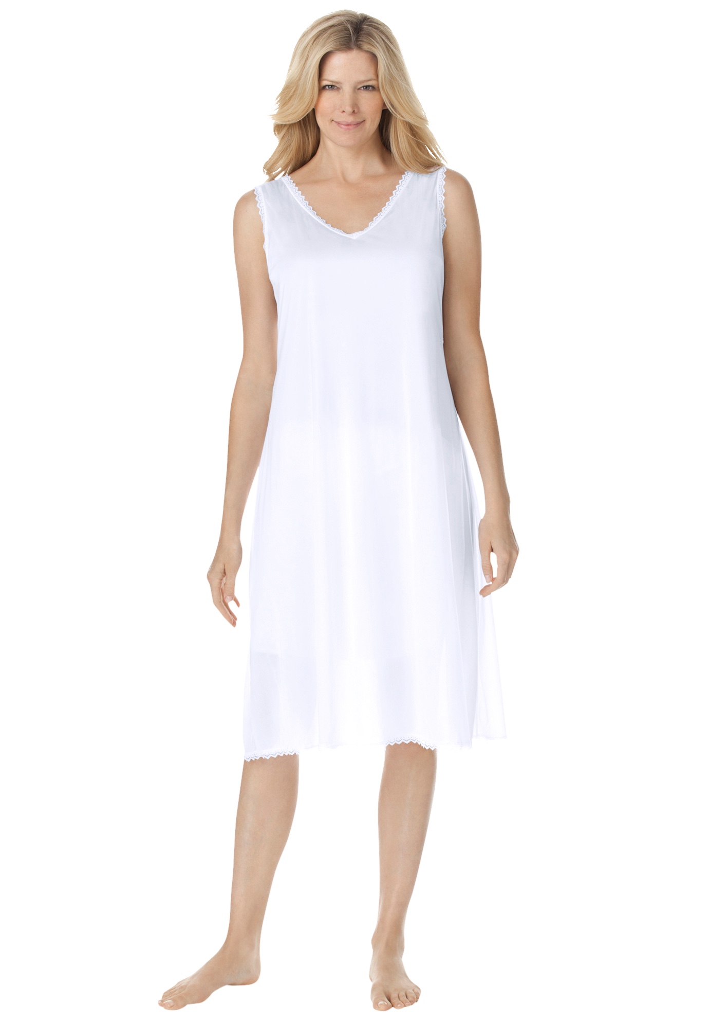 Easy Comforts StyleTM Lace Trimmed Full Slip - Walmart.com