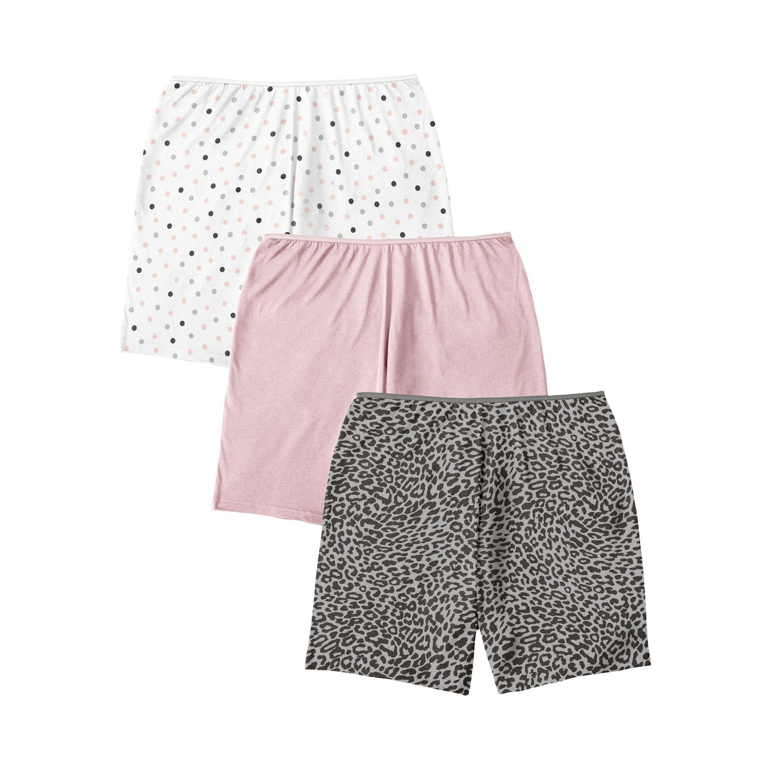 Comfort Choice Women's Plus Size Stretch Cotton Boxer 3-pack Color ...