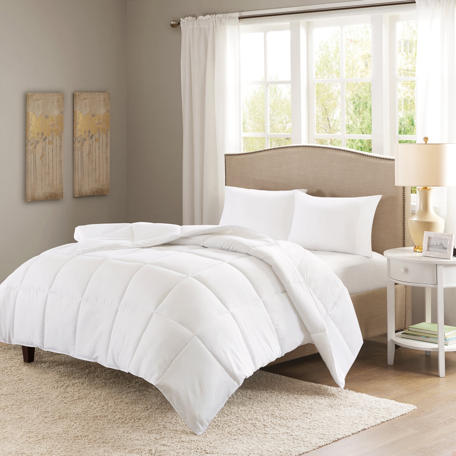 Comfort Classics Copper Infused Soft Brushed Microfiber Down Alt Comforter - Twin/TXL - Walmart.com