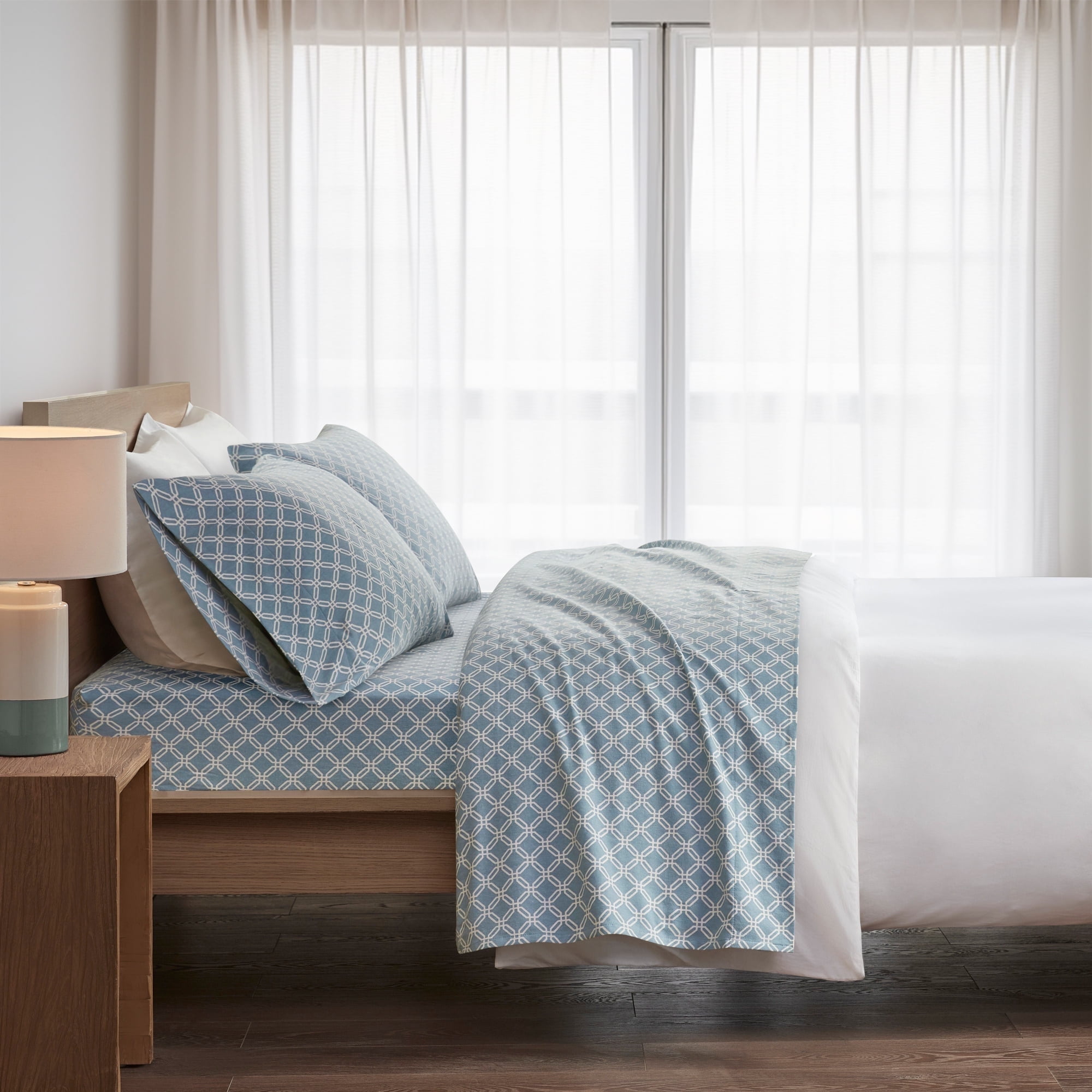 Regency Heights Twin XL Size Cotton Flannel Sheet Set, 3-Piece Flannel ...