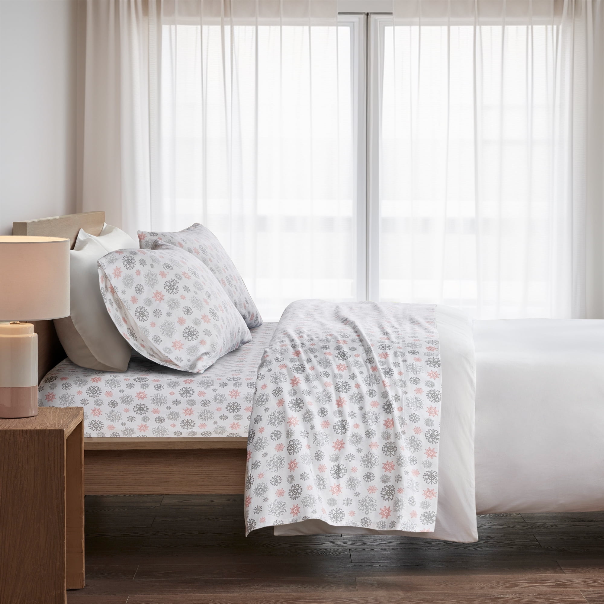Full Size Bed Sheets Set, 4-Piece Cozy Cotton Flannel Sheets Set Full ...