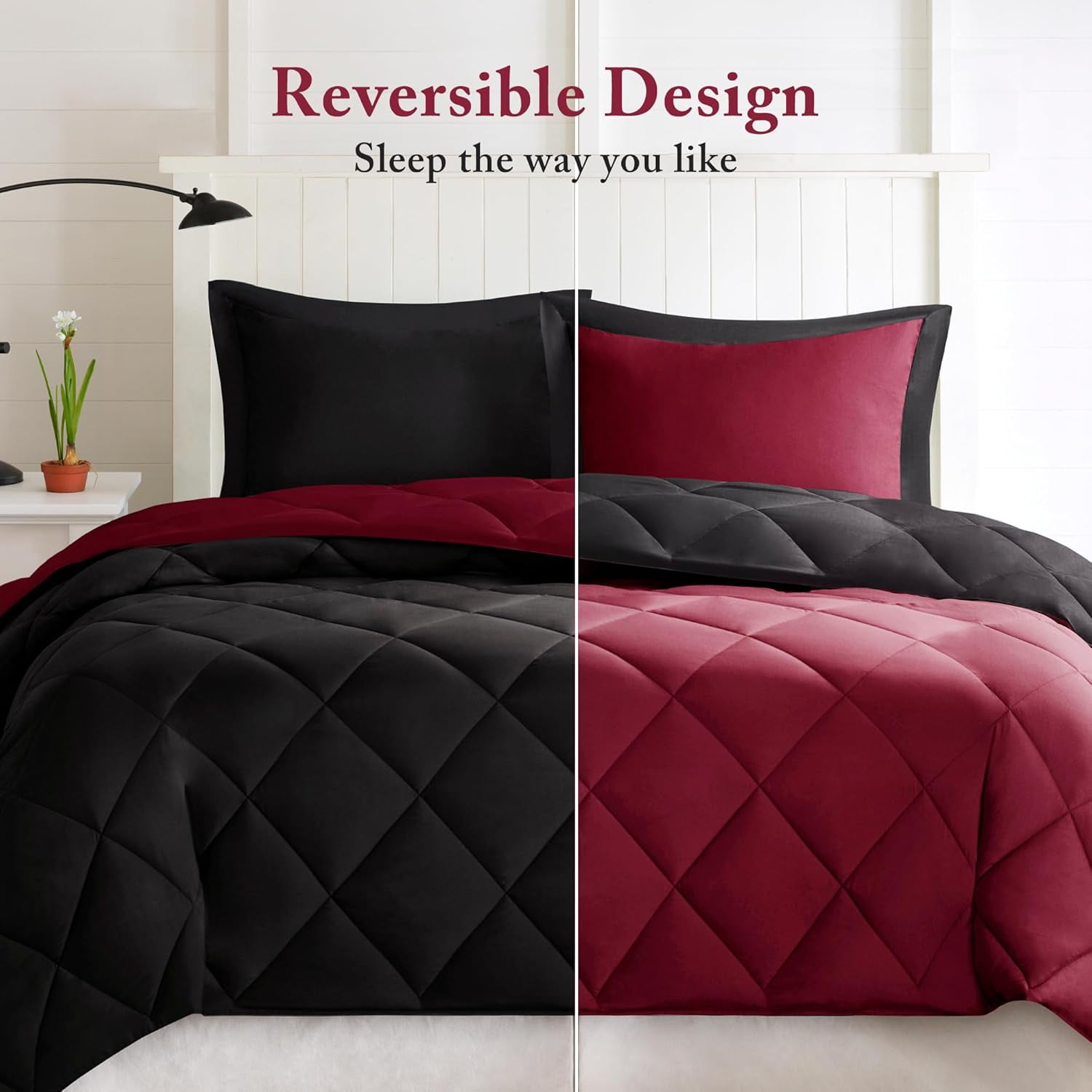 Comfort Classics Larkspur Reversible Down Alternative Comforter Mini ...