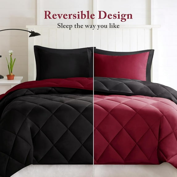 Comfort Classics Larkspur Reversible Down Alternative Comforter Mini ...