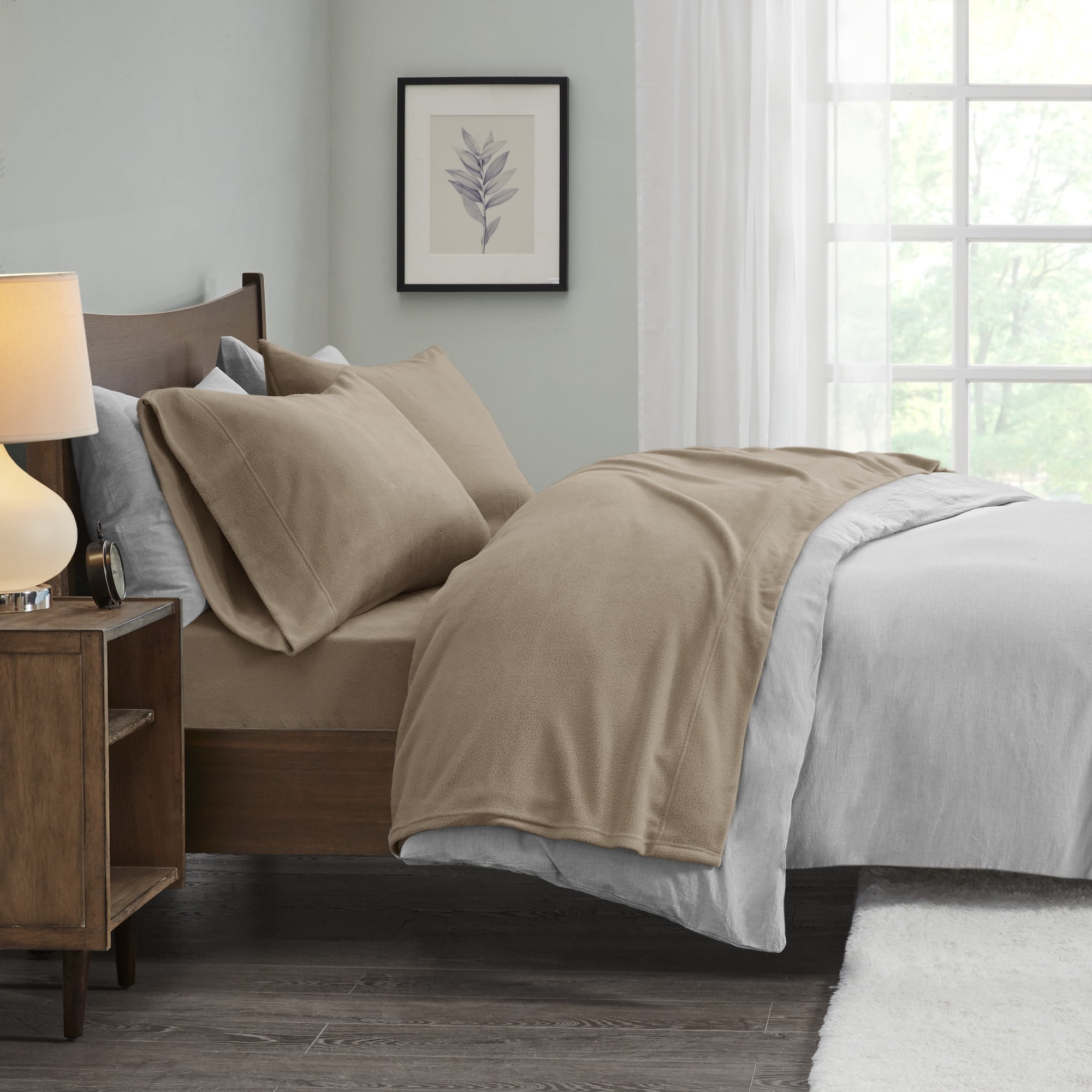 Comfort Classics Microfleece 3 Piece Brown Sheet Set, Twin-XL - Walmart.com