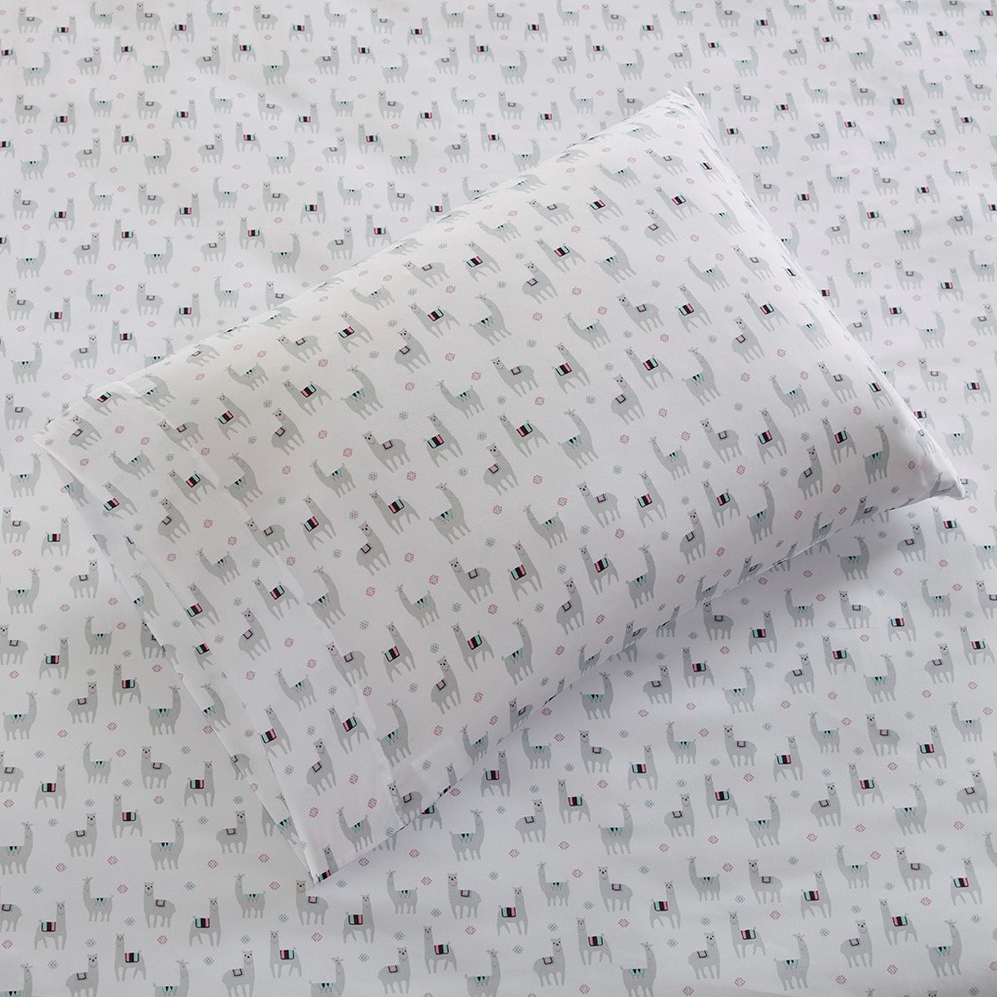 Intelligent Design Novelty Twin XL Print Sheet Set - Grey Llamas ...