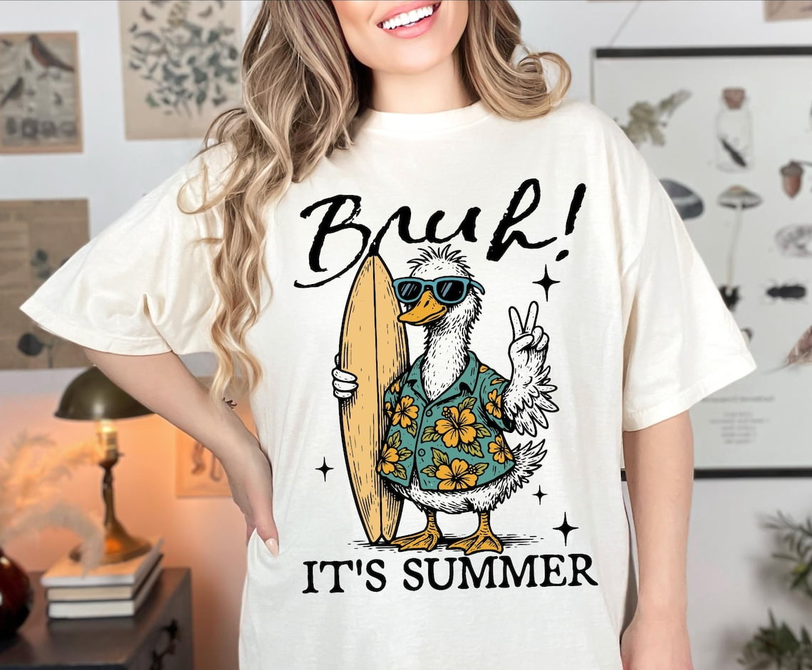 Comfort Color Bruh It’s Summer Goose Shirt, Funny Summer Meme Tee ...
