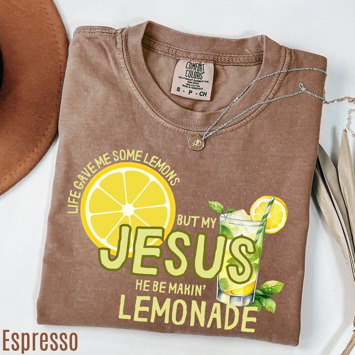 Comfort Color Christian T-Shirt – “Life Gave Me Lemons But My Jesus ...