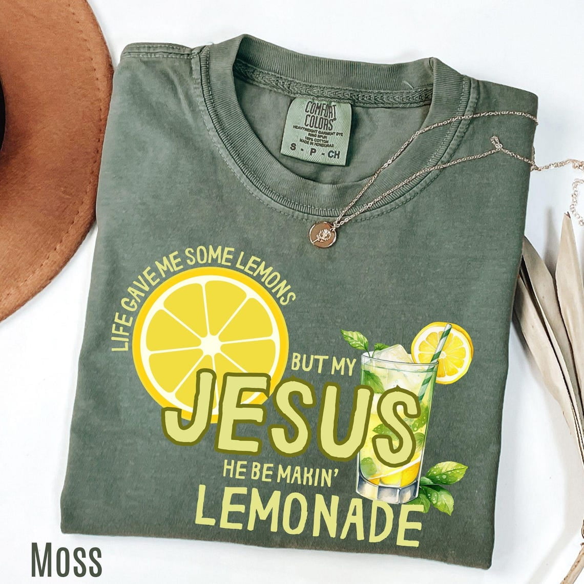 Comfort Color Christian T-Shirt – “Life Gave Me Lemons But My Jesus ...