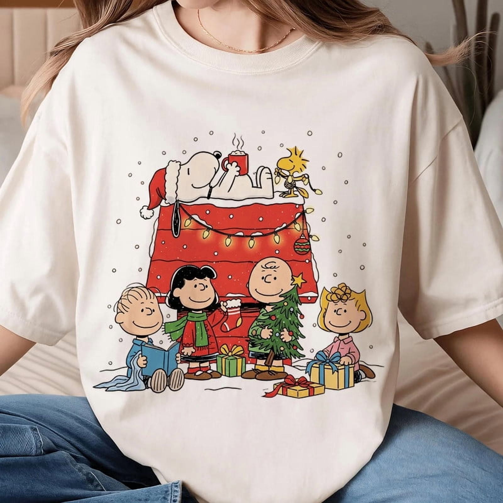 Comfort Color Christmas Snoopy and Friends T-Shirt | Cute Cartoon Dog ...