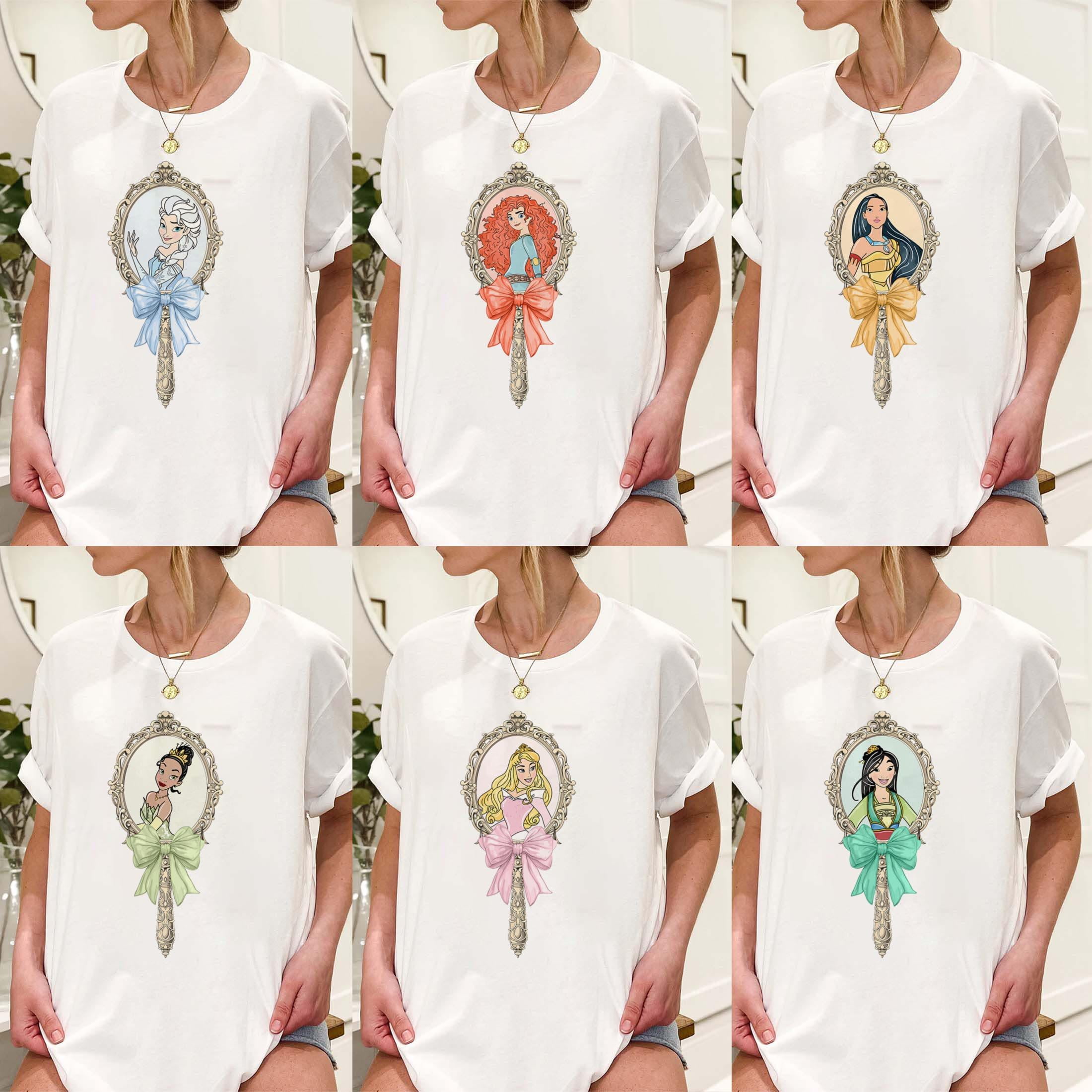 Comfort Color Cinderella Snow White Ariel Belle Rapunzel Tee, Girl Trip Shirt, Princess sh ...