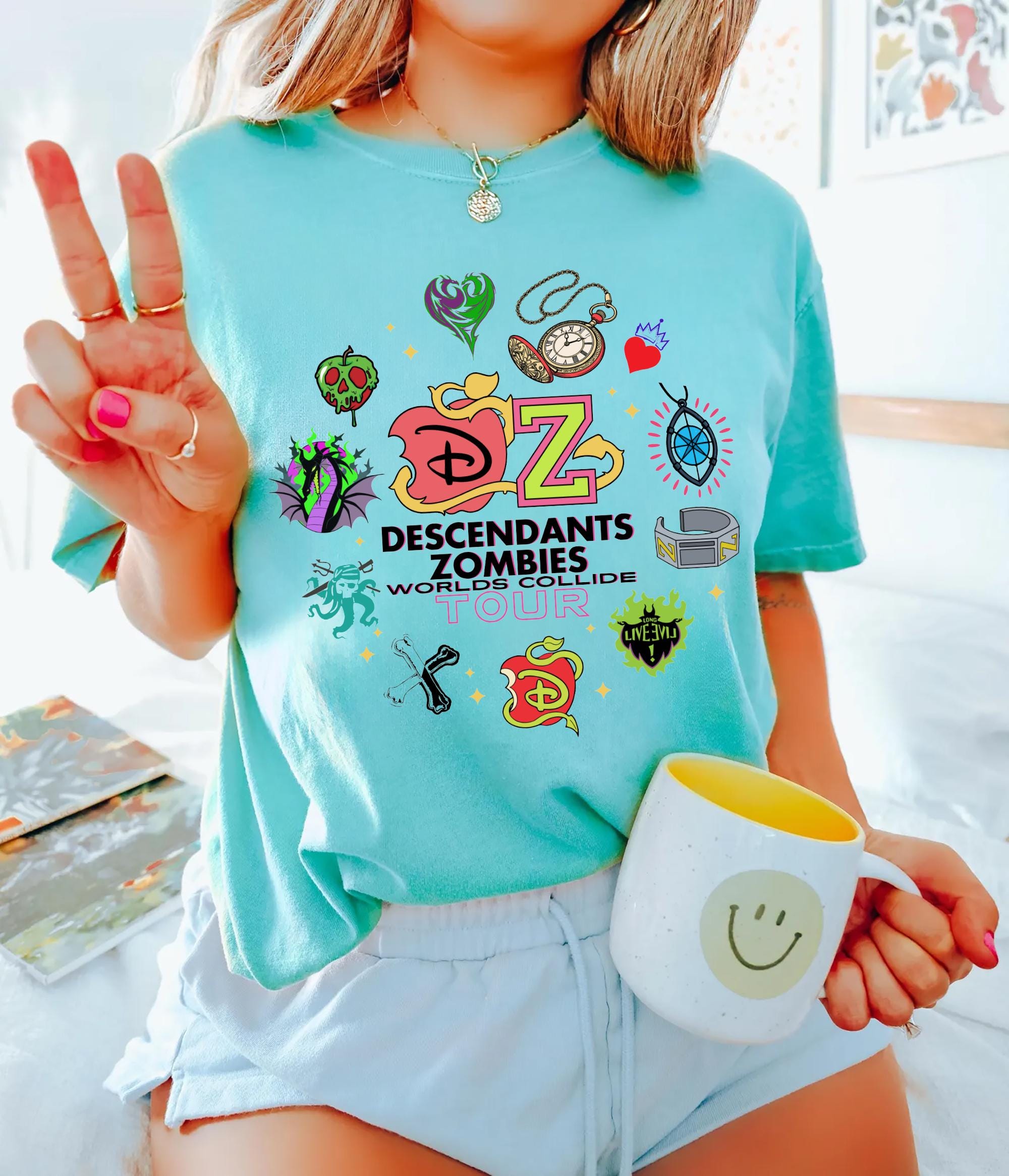 Comfort Color Descendants Zombies World Tour Shirt, Zombies 4 Girls ...