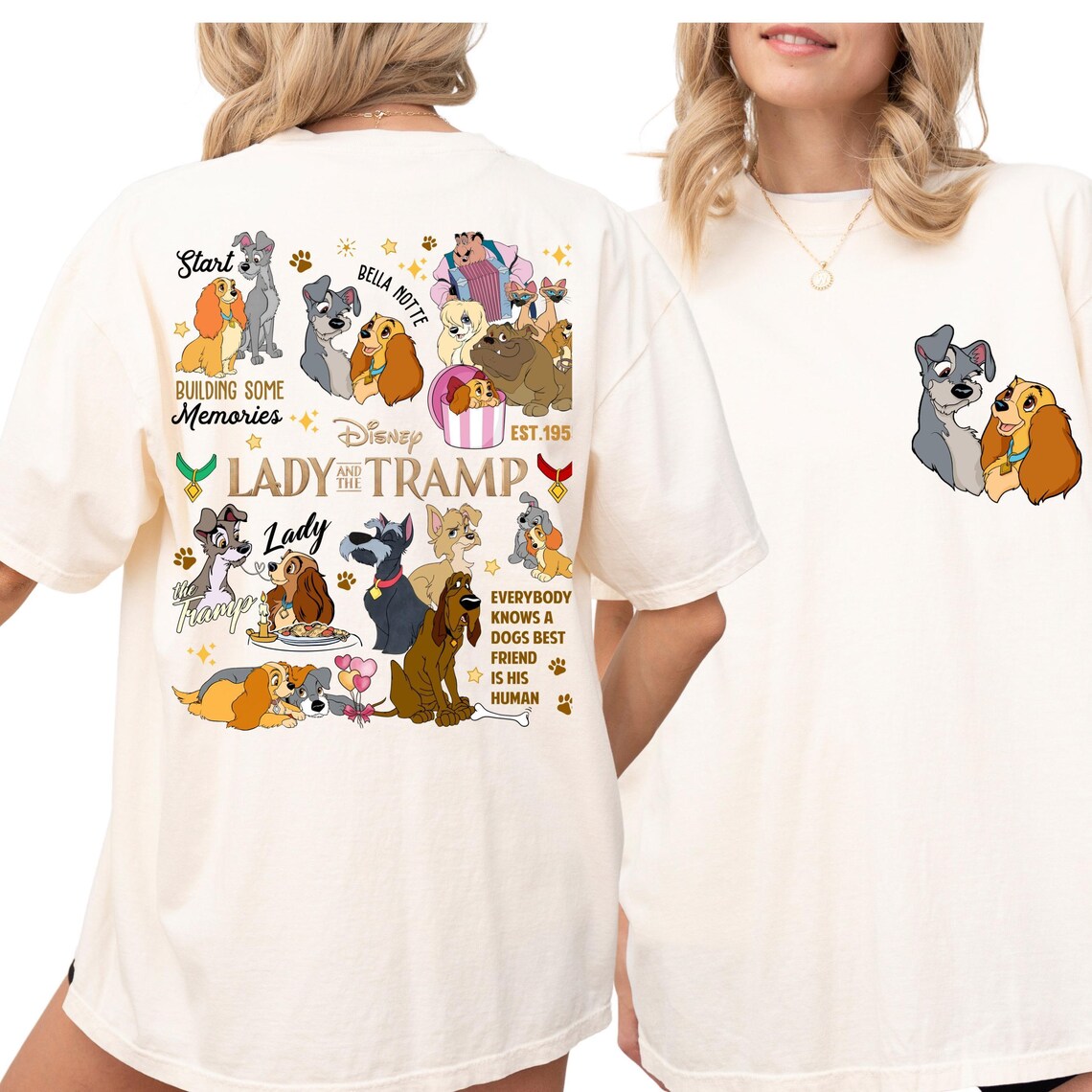 Comfort Color Disney Lady and the Tramp T-Shirt, Valentine Dog Shirt ...