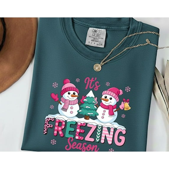 Comfort Color® Freezin Season Sweatshirt, Holiday Sweatshirt, Warm ...