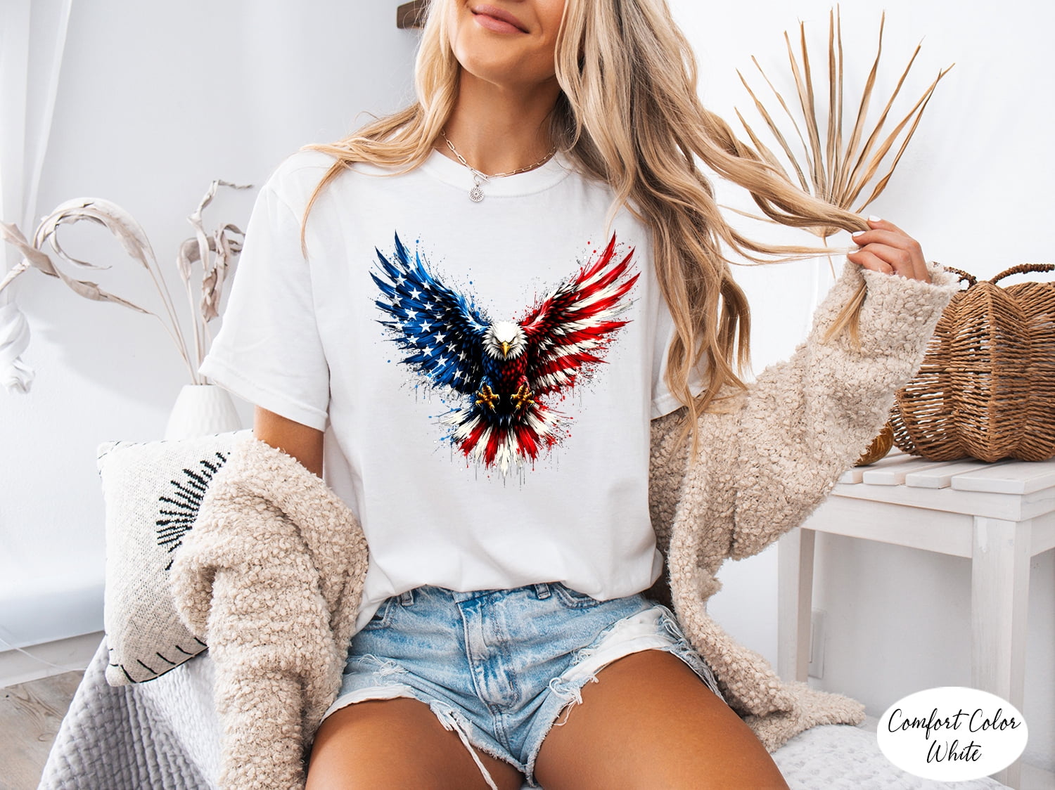 Comfort Color Patriotic Eagle 250 Years of America T-Shirt, USA Flag ...