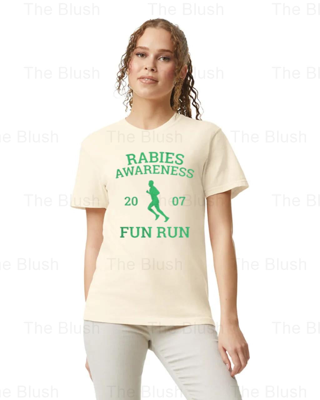 Comfort Color Rabies Fun Run 2007 T-shirt Funny Fictional Charity Graphic, for unisex up to 4XL ...