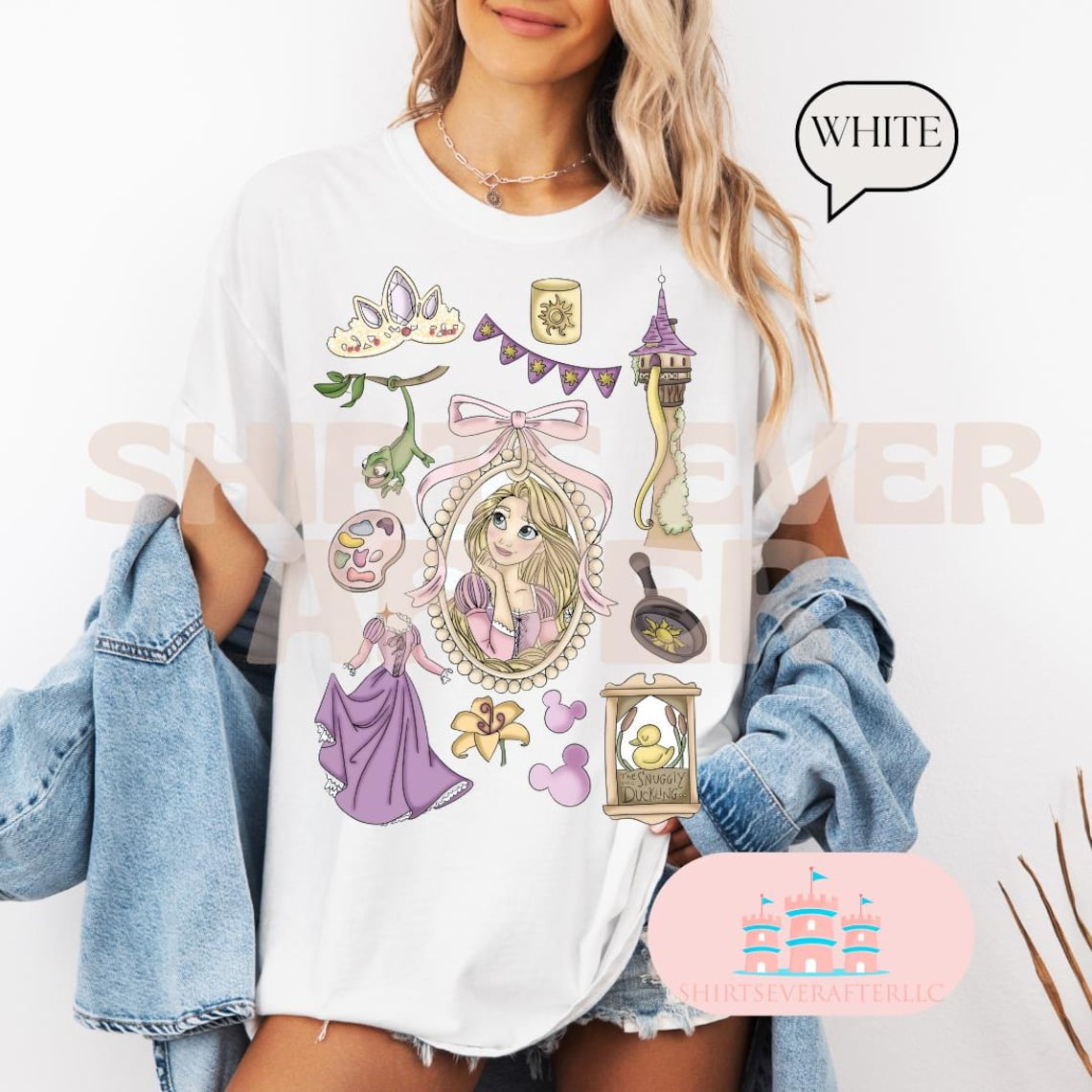 Comfort Color Vintage Tangled Rapunzel Floral Shirt, Princess Rapunzel ...