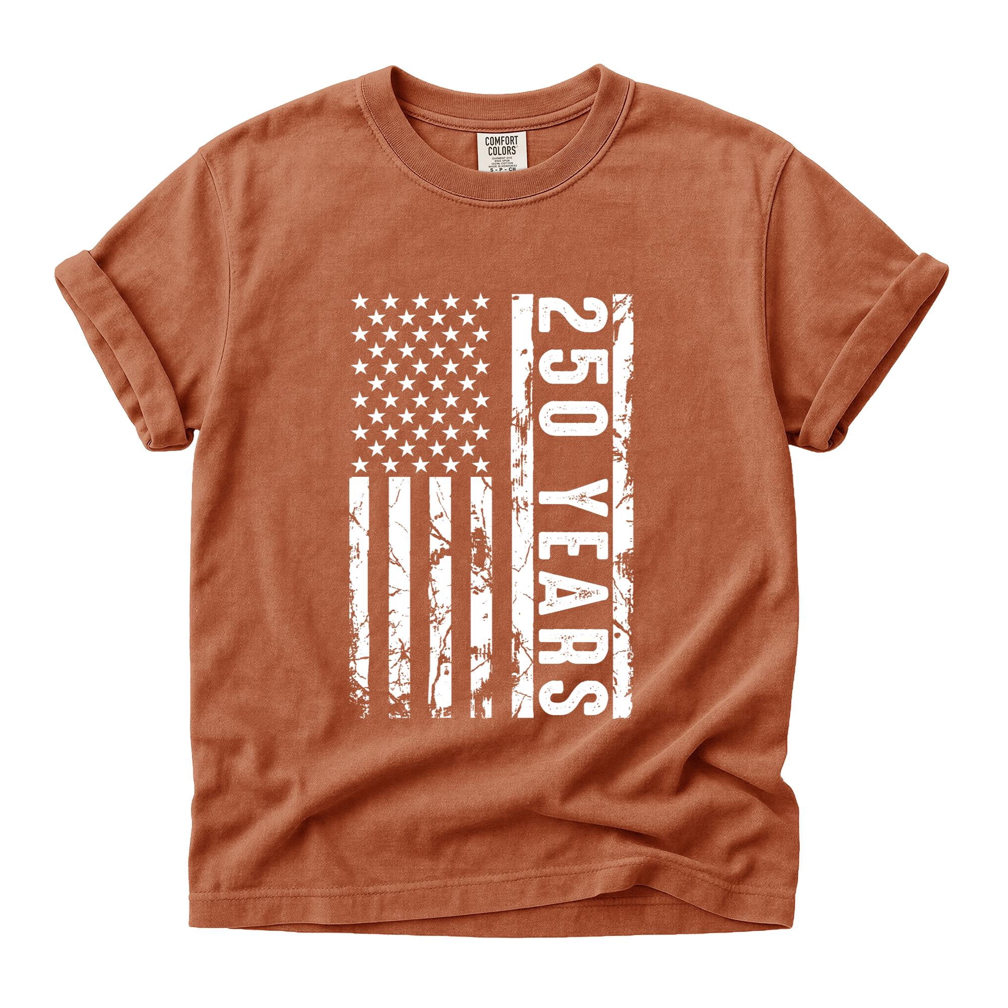Comfort Colors 250th Anniversary USA Shirt Patriotic American Flag Tee ...