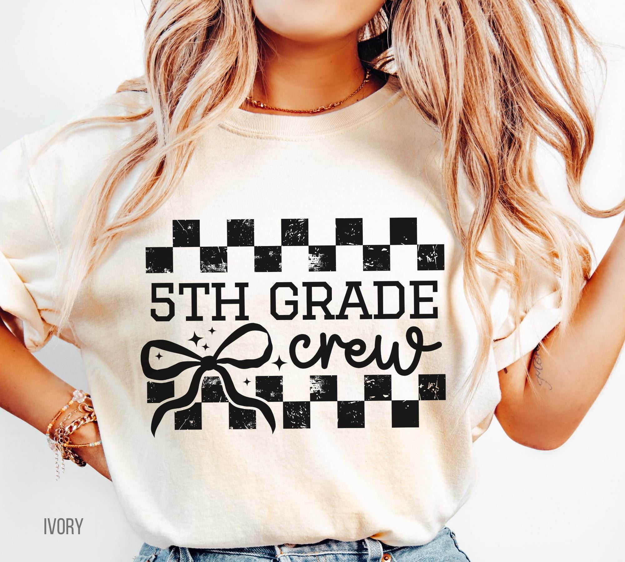 Comfort Colors 5th Grade Teacher Shirt, Fifth Grade Teacher Crew TShirt ...