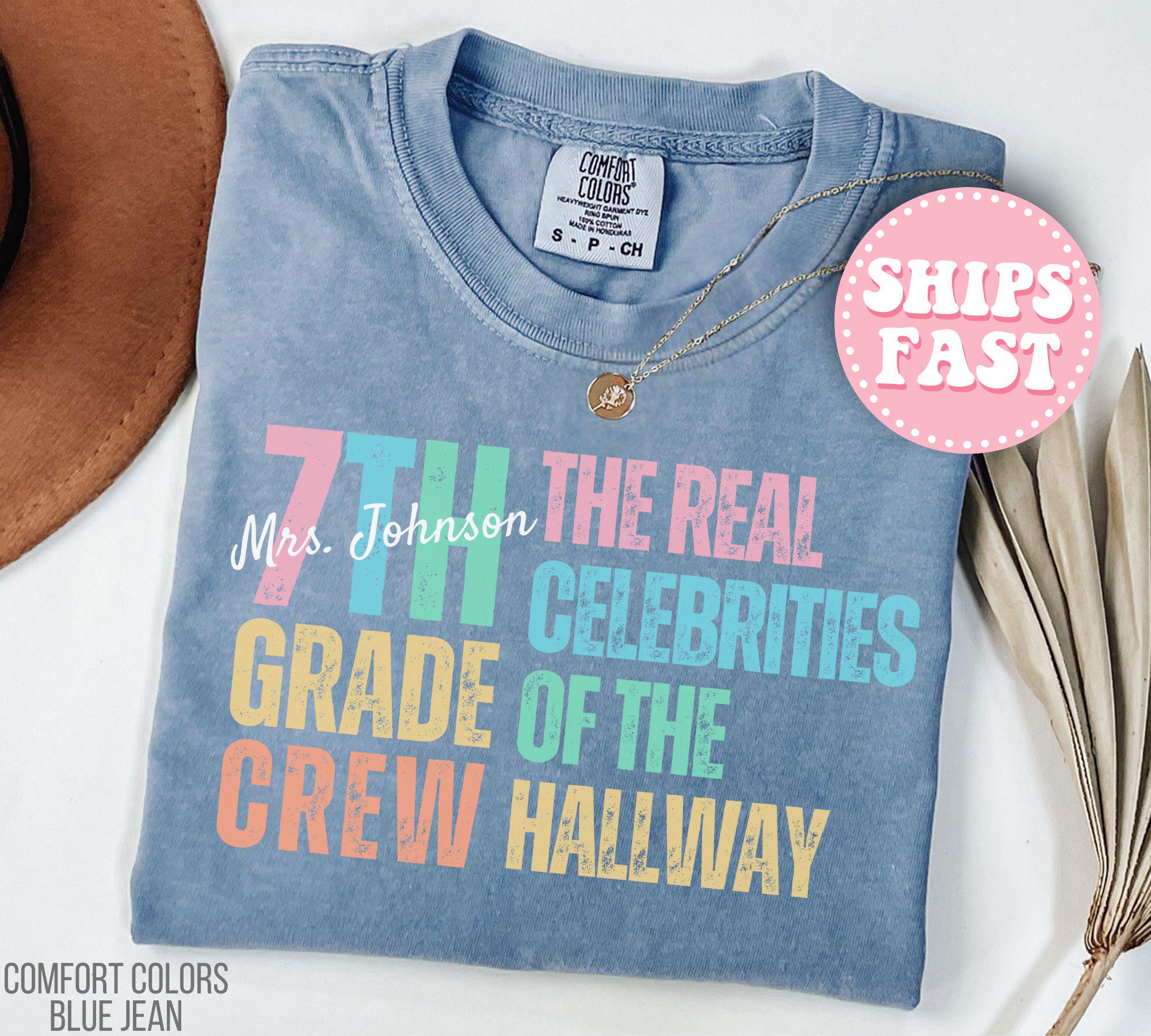 Comfort Colors 7th Grade Teacher Shirt Personalized Seventh Grade Team ...