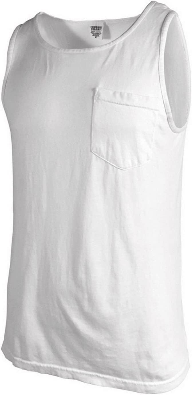 Comfort Colors 9330 Men's Pocket Tank Top White S - Walmart.com