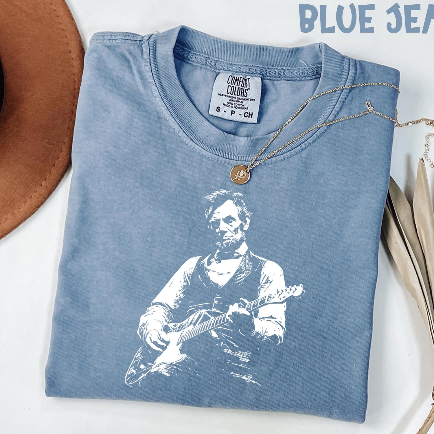Comfort Colors Abraham Lincoln Guitar Shirt, Funny President T-Shirt ...