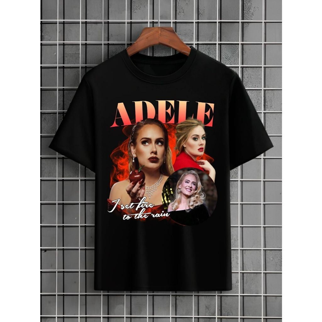 Comfort Colors Adele T-Shirt, Iconic Design Featuring 'Set Fire to the Rain' Lyrics and ...