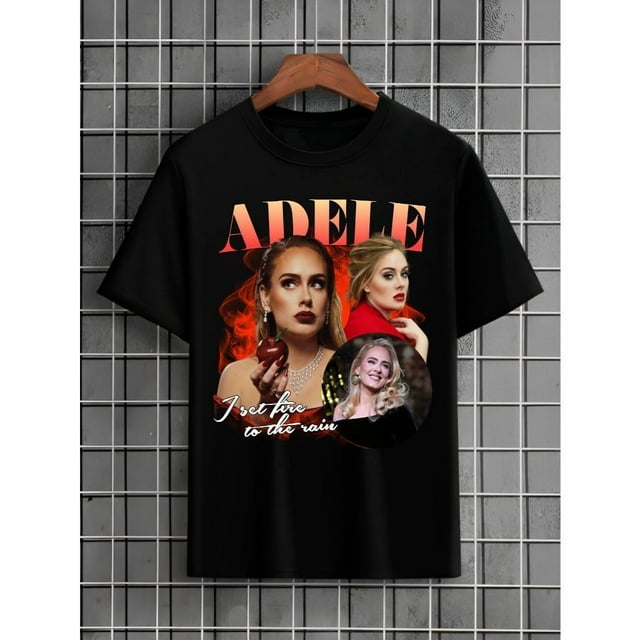 Comfort Colors Adele T-Shirt, Iconic Design Featuring 'Set Fire to the Rain' Lyrics and ...