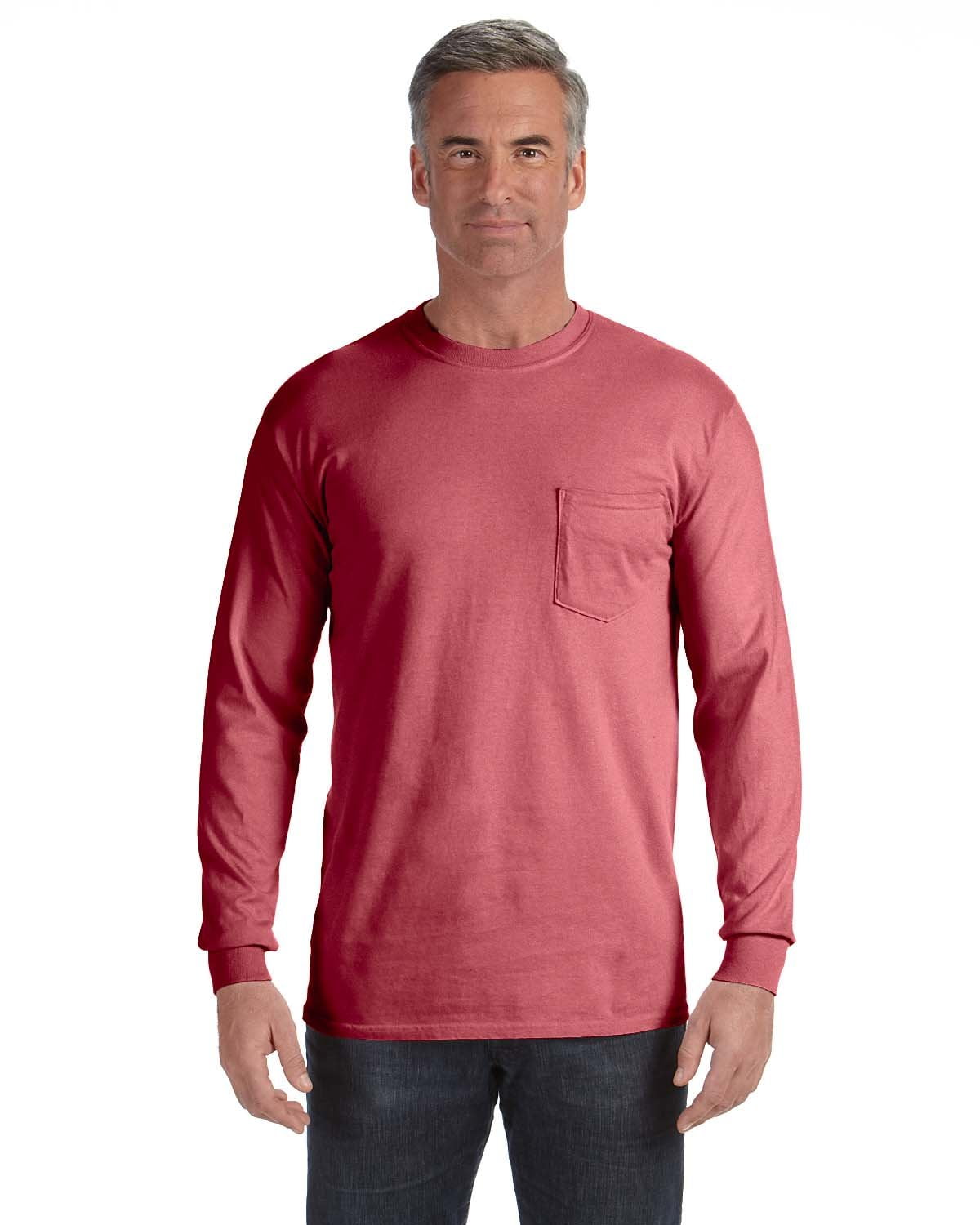 Comfort Colors - Garment-Dyed Heavyweight Long Sleeve Pocket T-Shirt - 4410 - Walmart.com