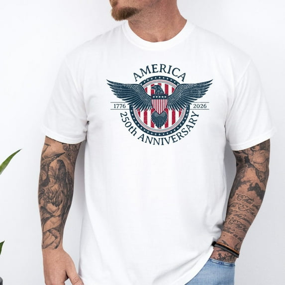 Comfort Colors America 250 Years Anniversary T-Shirt, Patriotic Eagle ...