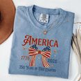 Comfort Colors America 250th Anniversary Tshirt, Coquette Bow 1776-2026 ...