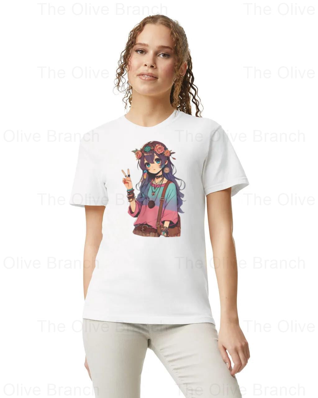 Comfort Colors Anime Hippie T Shirt Pastel Girl Japanese Cute Style ...