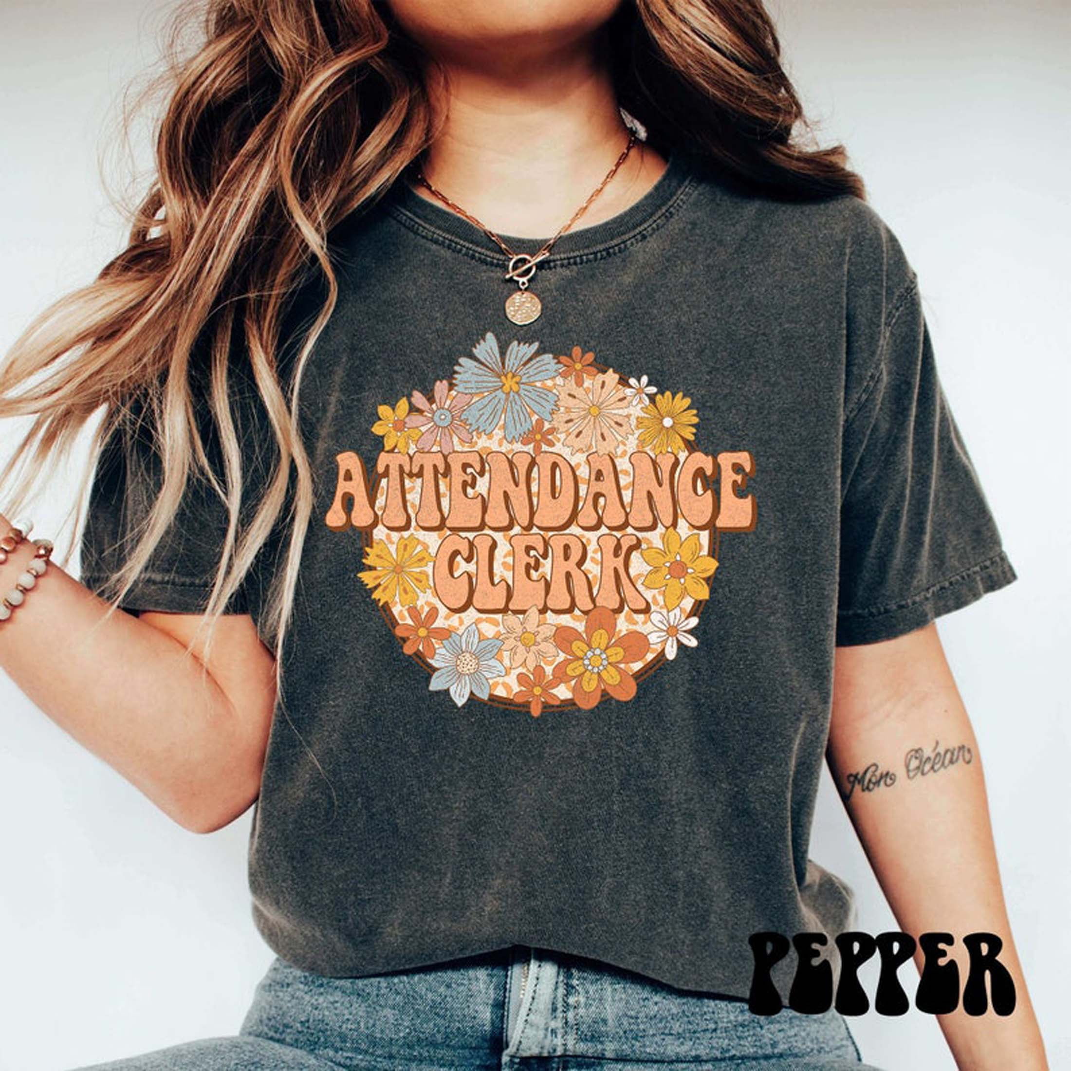 Comfort Colors Attendance Clerk Shirt, Office Squad, Admin Squad Shirt ...