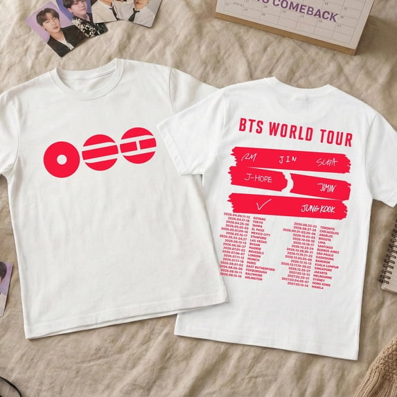 Comfort Colors BTS World Tour T-Shirt, Bangtan Army Kpop Tee - Walmart.com