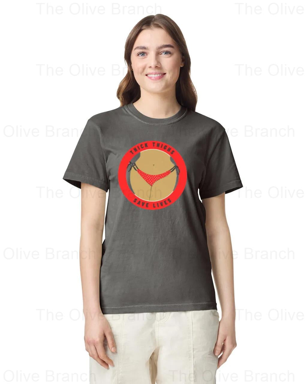 Comfort Colors Body Positivity T Shirt Thick Thighs Save Lives Curvy ...